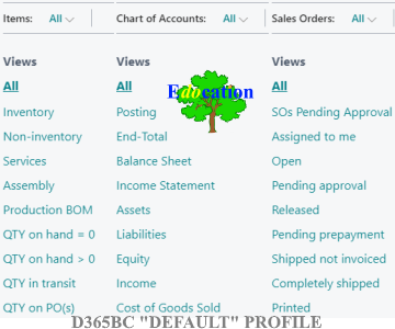 Microsoft Dynamics 365 Business Central: Edocation “Default” Profile ...